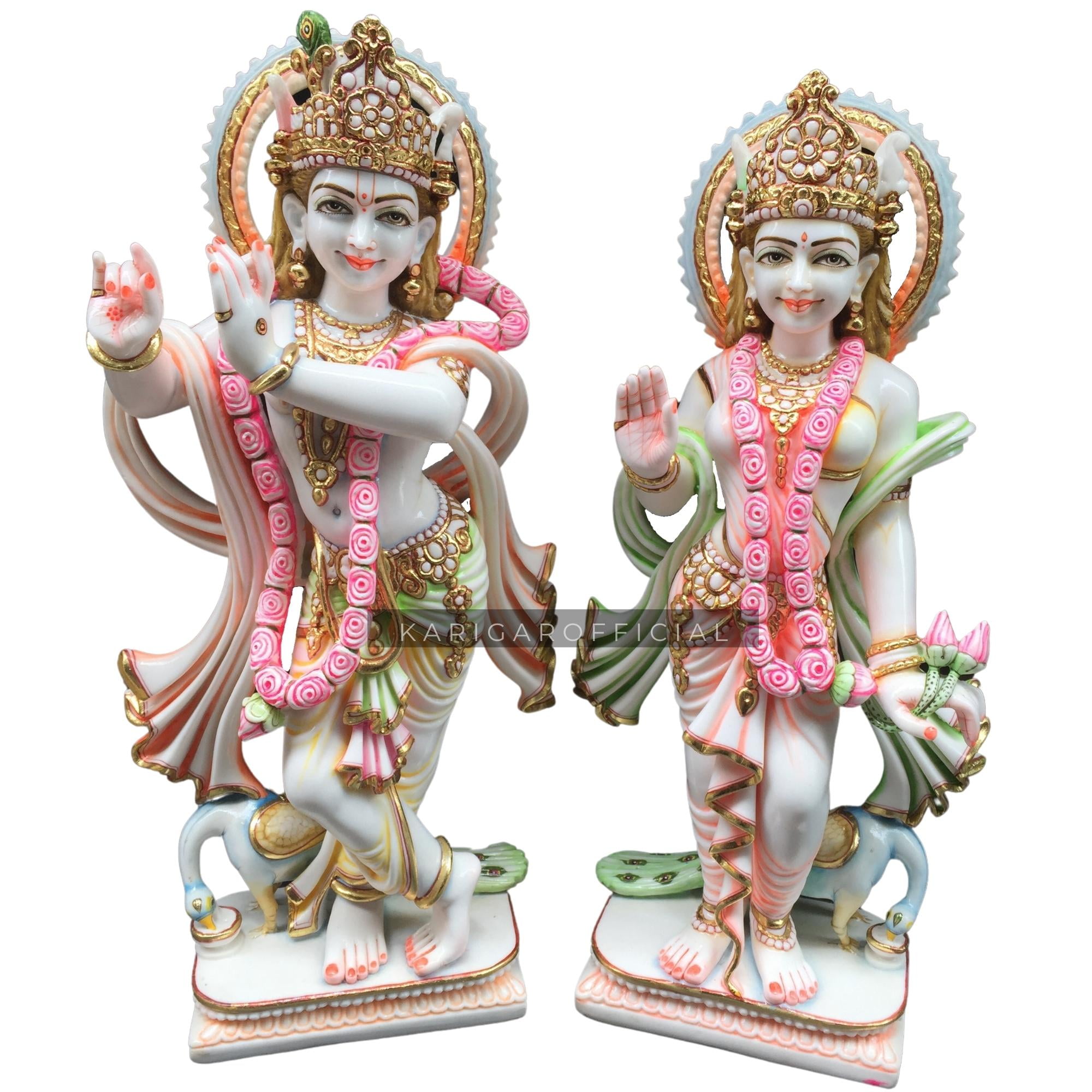 Radha Krishna Statue Murti Large 24 inches Murti in Royal Gold Leaf ...