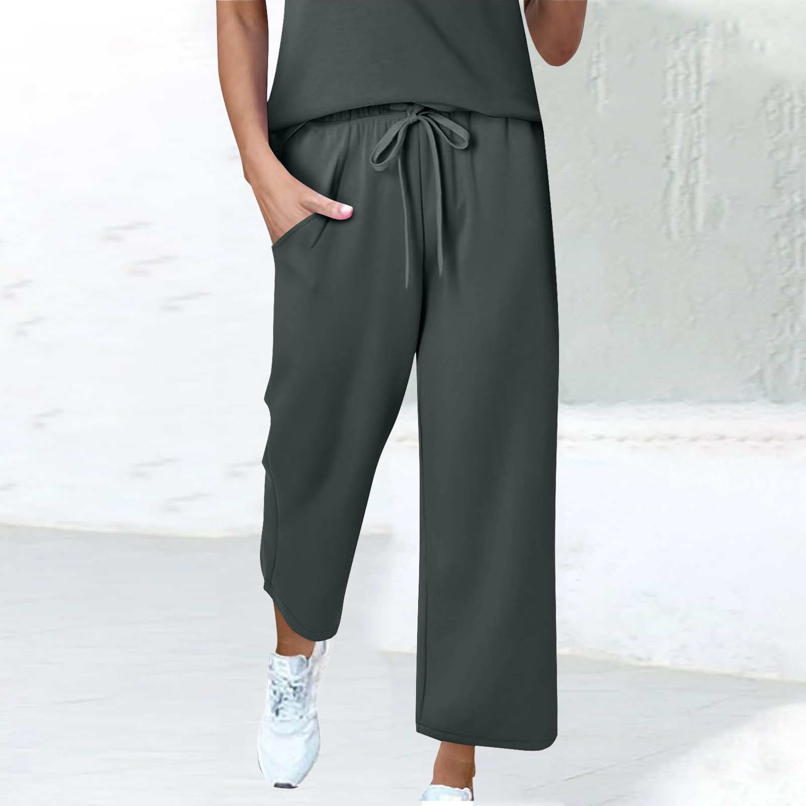 Click here for Asjyhkr Sweatpants Women Elastic Waist Drawstring... prices