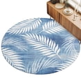 Indigo Ferns 7' Round Rug for Living Room Conversation Area, Rustic ...
