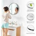 Aidoly 20-Inch Round Mirror, Black Metal Frame Bathroom Wall Mirror for ...