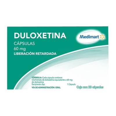 Duloxetina Medimart 60 mg, 28 cápsulas de liberación retardada | Bodega ...