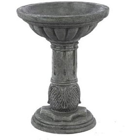 Solid Rock Stoneworks 2 Piece Collanade Birdbath - 26" Tall - Desert ...