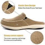SLACK FOOTWEAR Men's Slip On Slippers, Canvas, Anti-Skid Rubber Sole ...