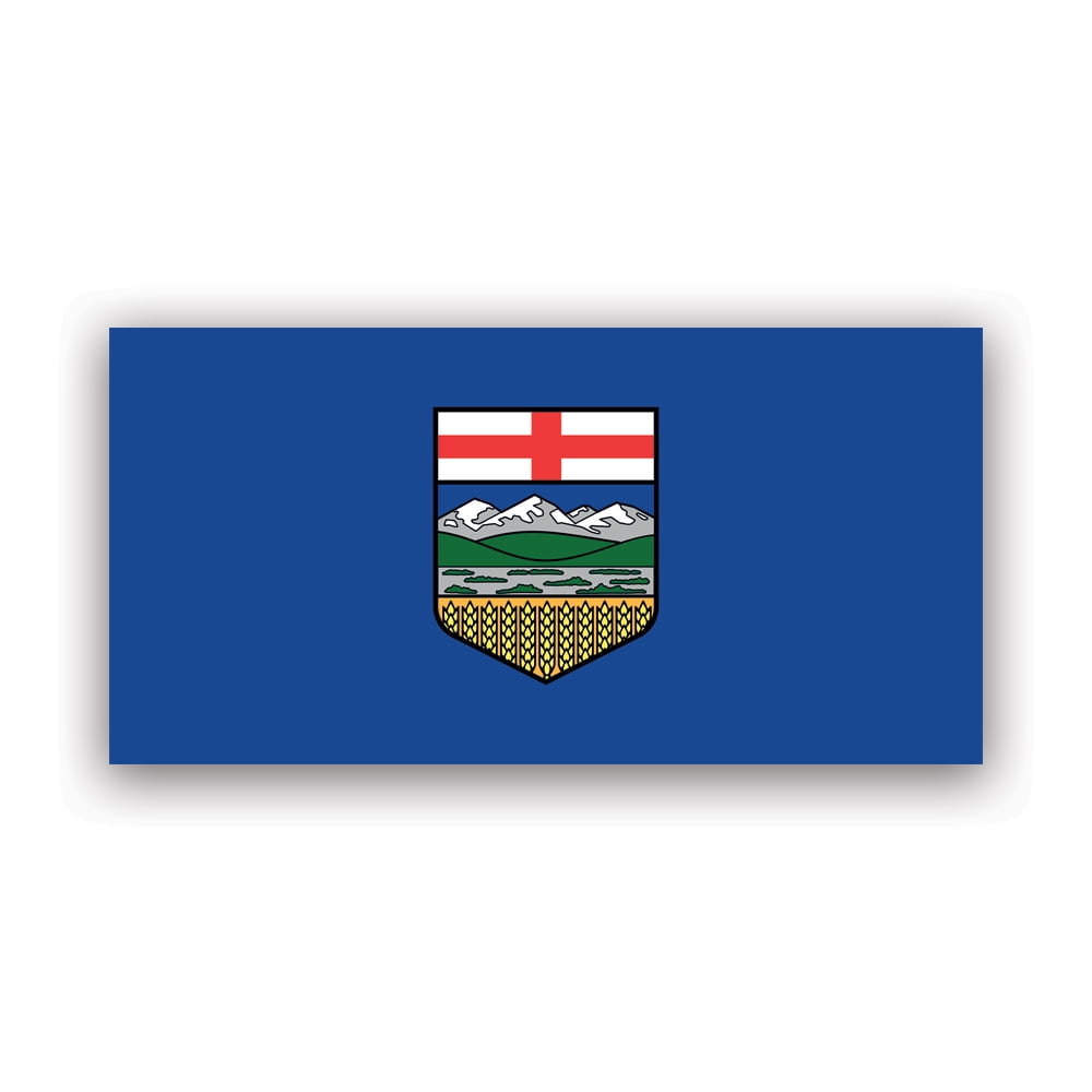 Alberta Flag Sticker Decal - Self Adhesive Vinyl - Weatherproof - Made ...