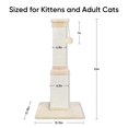 32 Inch Beige Sisal Cat Scratching Post for Large Indoor Cats - Walmart.com