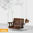VINGLI XL 440 lbs Single Person Patio Porch Swing with Cup Holder ...