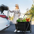 "RAXSINYER Foldable Rolling Grocery Trolley, Portable Shopping Cart ...