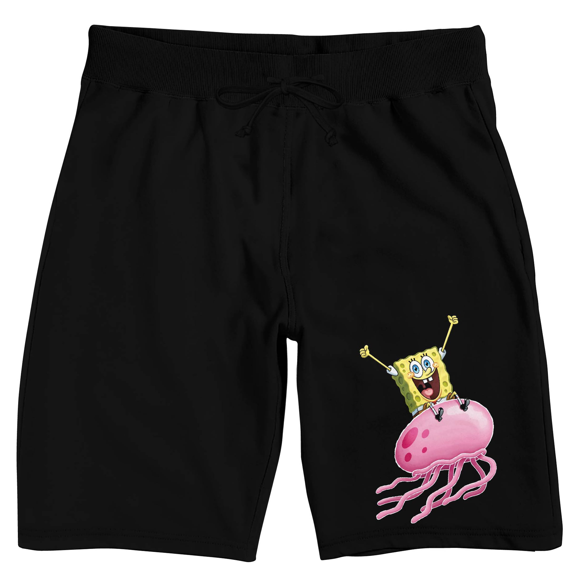 Spongebob Squarepants Jellyfish Men's Black Sleep Pajama Shorts -Small ...