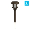 Merrick Lane All-Weather Brown Tulip Design LED Solar Lights, Outdoor ...
