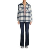 Time and Tru Shacket - Fit Plaid Shirt Jacket - Walmart.com
