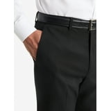 Chaps Men's Classic Fit Flat Front Suit Pants with Stretch Waistband ...