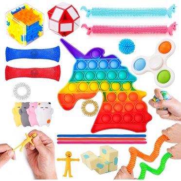 82 PCS Fidget Toy Pack, Sensory Gifts for Stress Relief, Autism, Party Favors, Pinata Fillers ...