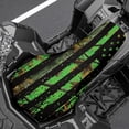XYZCANDO Green Camo ATV Waterproof Seat Cover Comfort Flag Removable ...