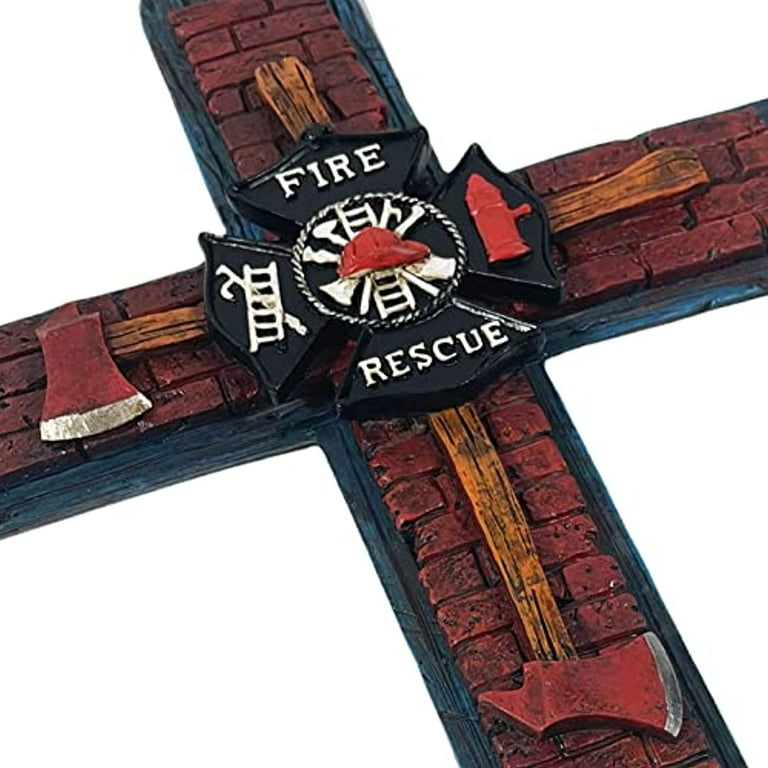 Fireman Decorative Wall Cross | Shelly Lighting