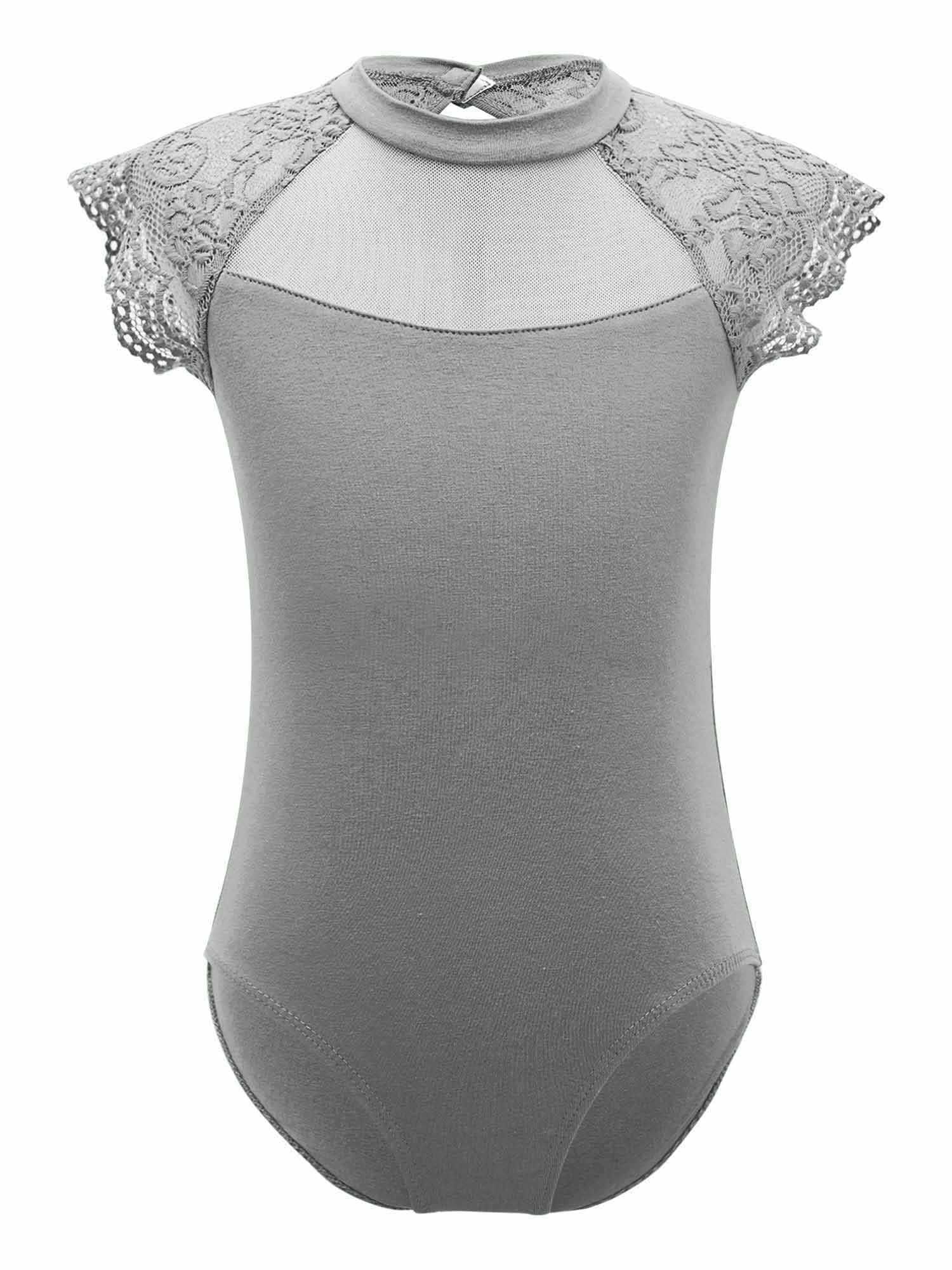 Yeahdor Ballet Leotard For Girls Flying Sleeve Dance Bodysuit Youth Ballerina Costume Gymnastics