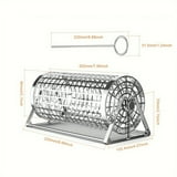 ENIYUU Stainless Steel Round Grill Basket Portable Rotating BBQ Cage ...