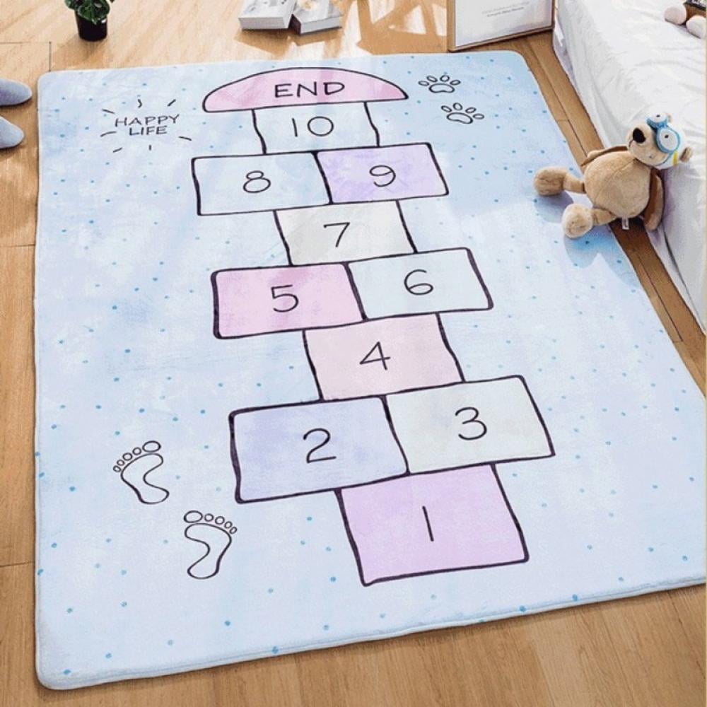Clearance Kids Hopscotch Play Floor Rug Educational & Fun Kids Carpet ...