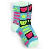 6 Pair Youth Girls Socks Size 6-8, Novelty Assorted Designs, Crew Low ...