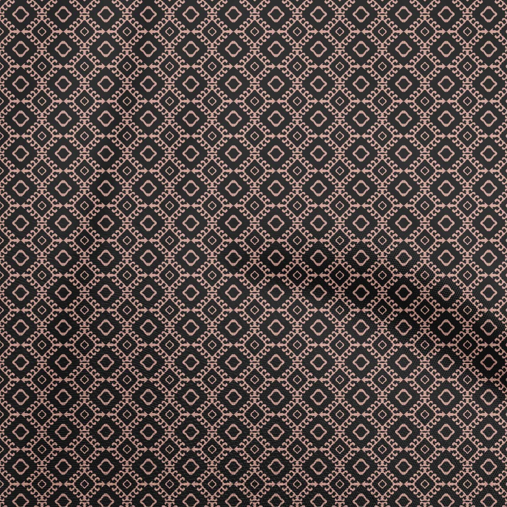 oneOone Cotton Poplin Black Fabric Geometric Diy Clothing Quilting ...