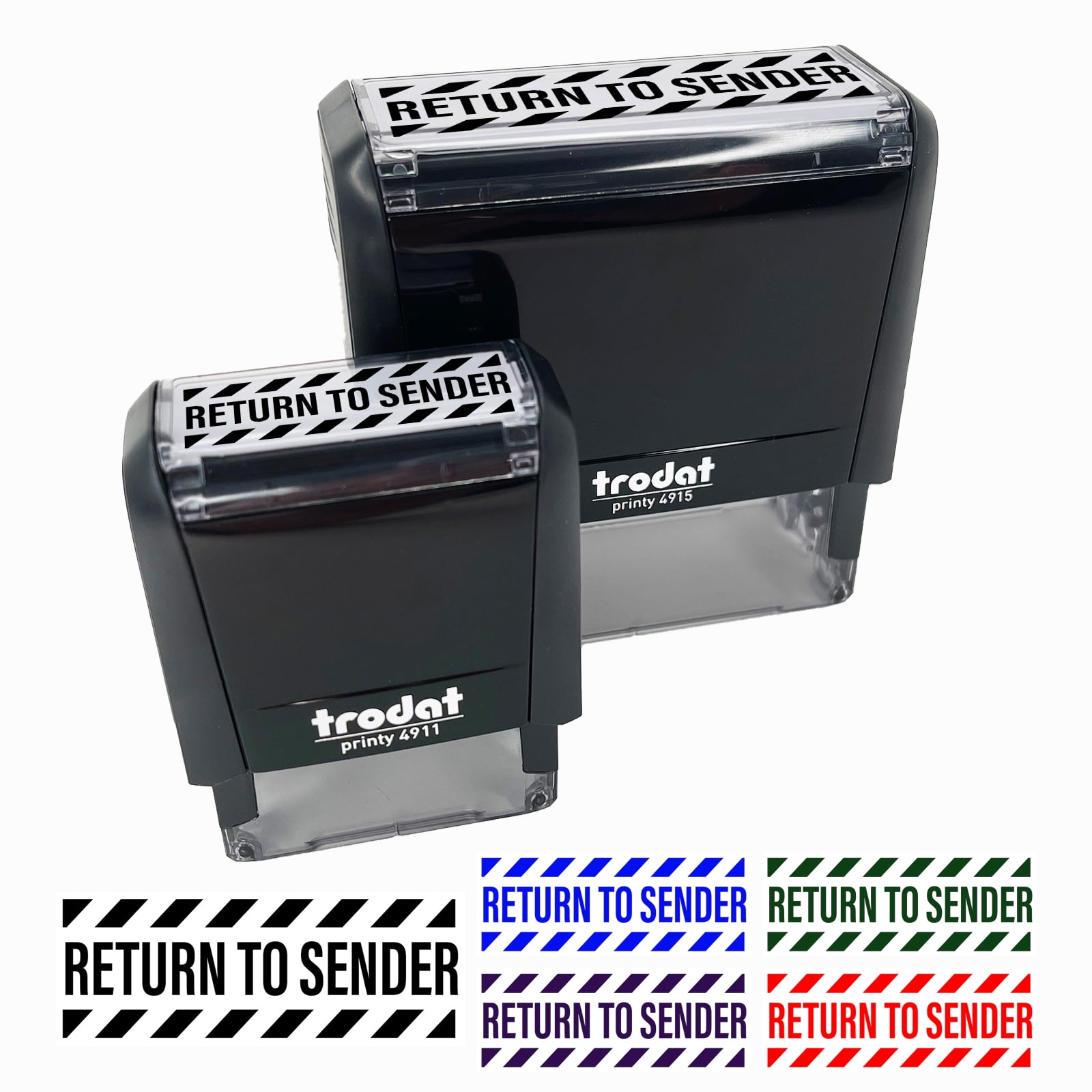 Return to Sender Mail Delivery Service Self-Inking Rubber Stamp Ink ...