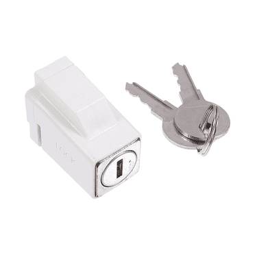 Sliding Window Lock, 1/4 in., Extruded Aluminum, White, Tamper ...