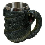 Realistic Ferocious Slithering Serpent Snake With Venomous Fangs Coffee ...