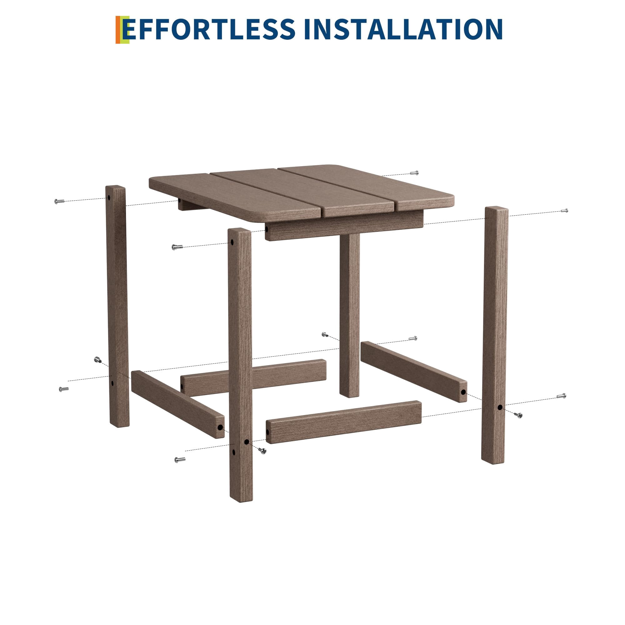 Click here for Tropow Hdpe Adirondack Outdoor Side Table - Weathe... prices