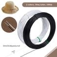 1 Set 100M 2 Colors PVC Covered Iron Boning Strips Wire for Millinery ...