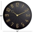 Westclox 12" Black & Gold Modern Analog QA Wall Clock - Walmart.com