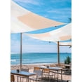 Abstract Color Block Sun Shade Sail 6.5'X10' Grey Orange Modern ...