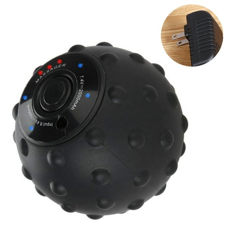4-Speed Vibrating Massage Ball Roller ， Rechargeable for Deep Tissue ...