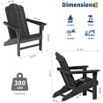 IdealHouse Adirondack Chair for Patio, HDPE Outdoor Lawn Chair with ...