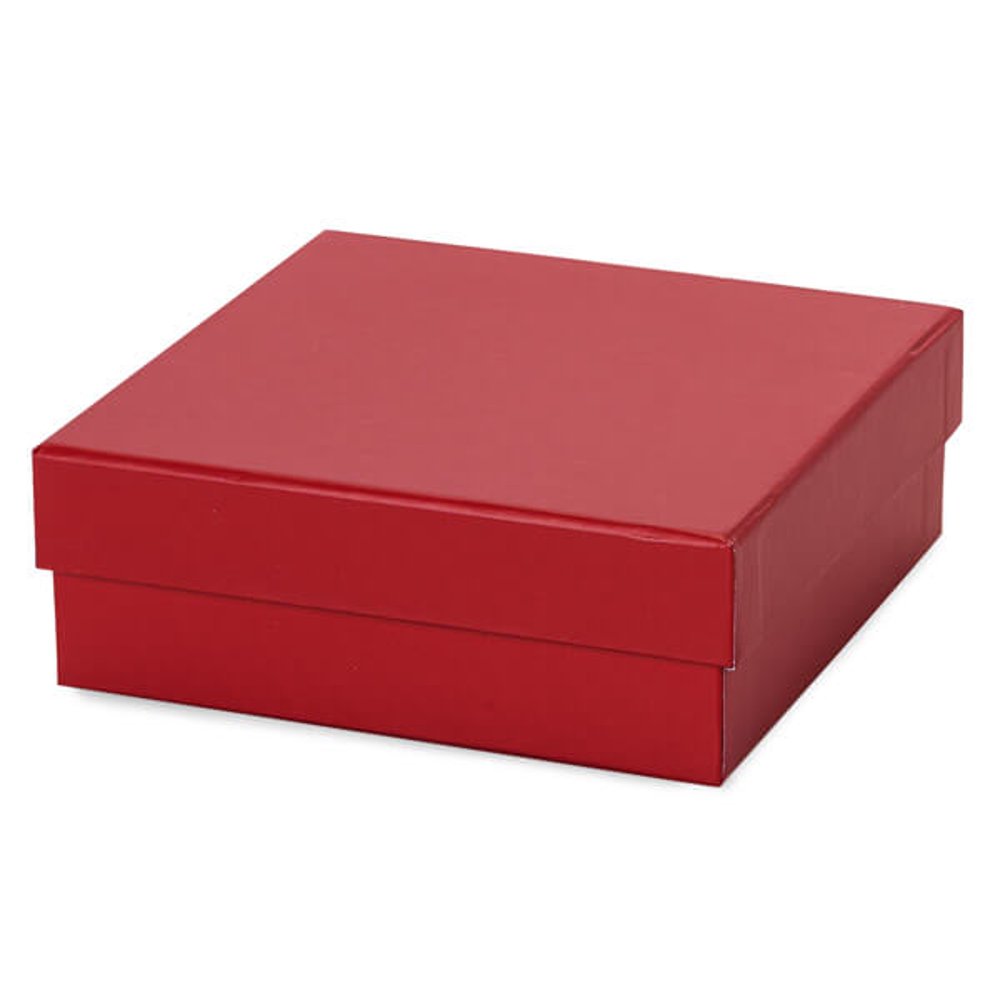 24 PK, Red Square Rigid Gourmet Box, Medium 5.75 x 5.75 x 2" For Candy ...