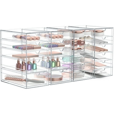 Sorbus Acrylic Cosmetic Makeup Organizer 20 Drawers Clear Stackable ...