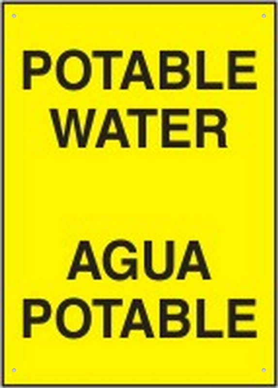 Bilingual Safety Signs Potable Water Warning Tin Sign Home Kitchen Farm ...