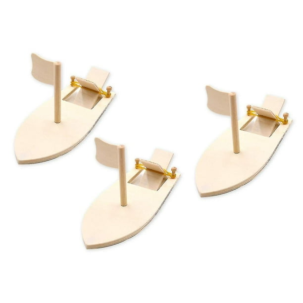 Diy Paddle Boat Blank 3 Pieces Wooden Sailboat Kit For Kids Family ...