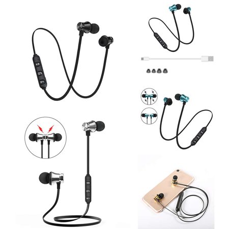 M9 Bluetooth 4.1 Stereo Sounds Metal Magnetic In-ear Headset earphone ...