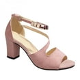 2024 Juebong Elegant Low Chunky Heel For Women Dressy Thick Heel Pumps