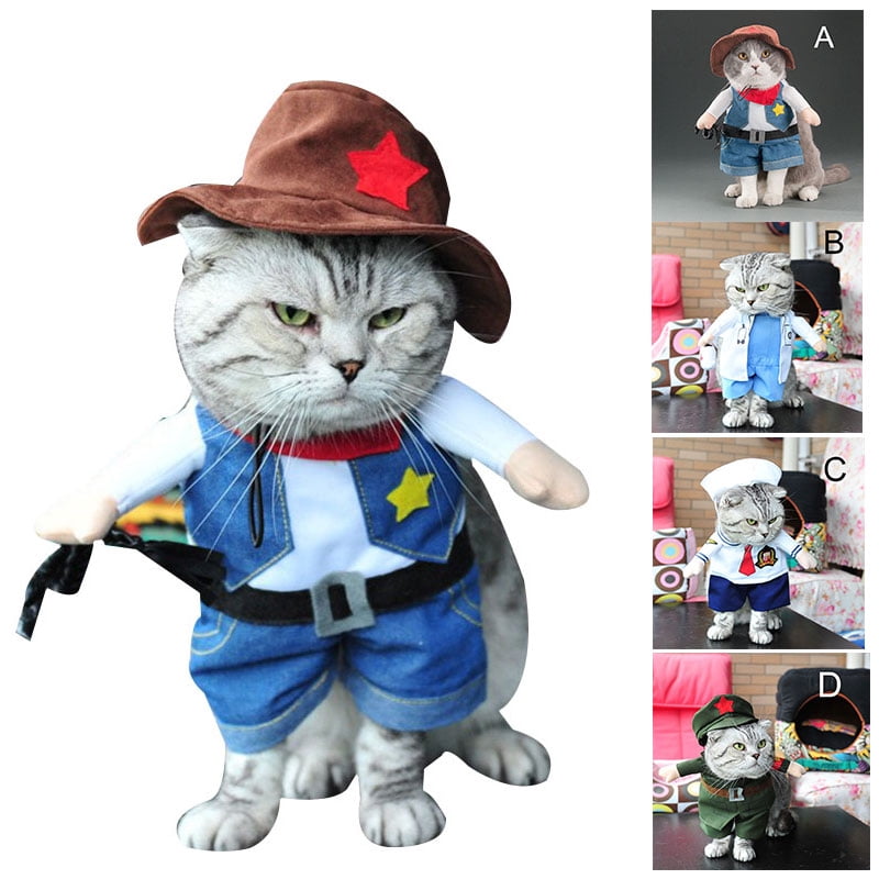 CAROOTU Funny Cat Costume – Costume for Halloween Funny Cute Suit for ...