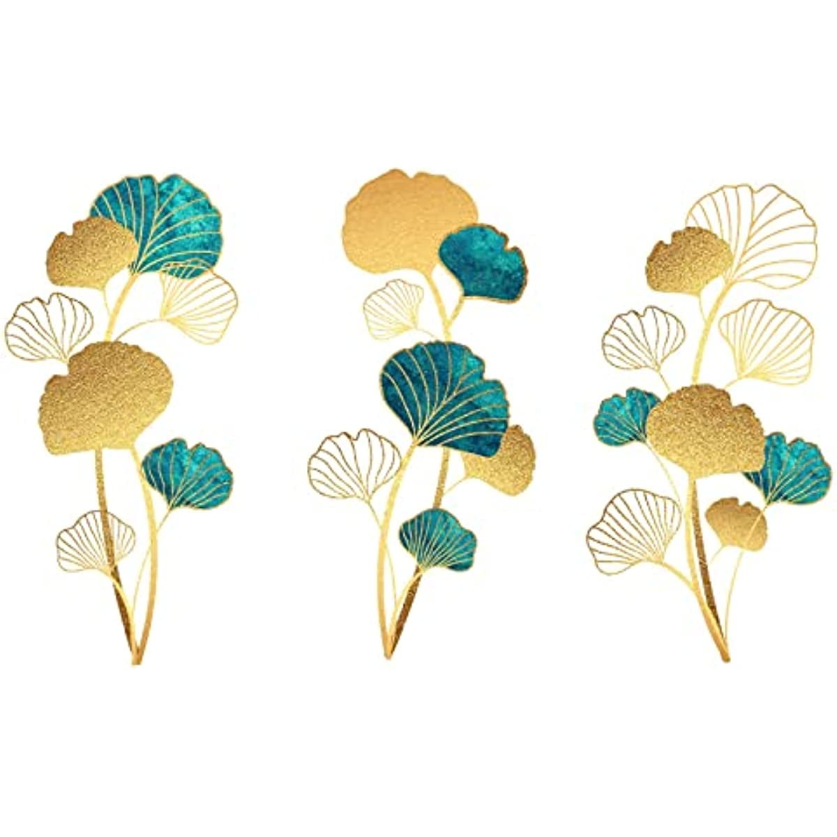 Ginkgo Biloba Wall Sticker 3D Decal Stickers Self Adhesive Plant Leaf ...