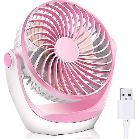 Gz Desk Fan Small Table Fan With Strong Airflow Rechargeable Battery ...