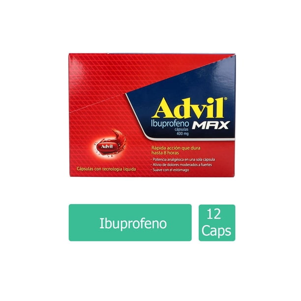 Advil 400 mg 12 Cápsulas | Bodega Aurrera en línea