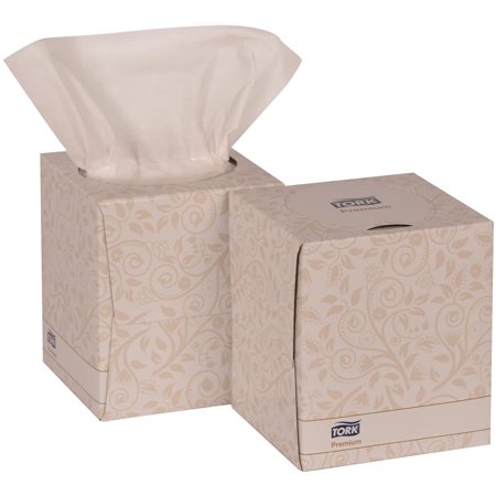 Tork® Premium Facial Tissue Cube Box, White, 2-Ply, 36 Boxes/Case ...