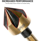 NEIKO 10218A 5-Piece Countersink Drill Bit Set, M2 HSS, 1/4” Tri-Flat Shank - Walmart.com