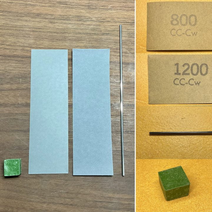 Oka Edge Beveler Tool Sharpener Honing Rod, with Sandpaper & Jewellers ...