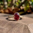 6x8 mm Oval Ruby Bezel Ring | 925 Silver Minimalist Engagement Ring ...