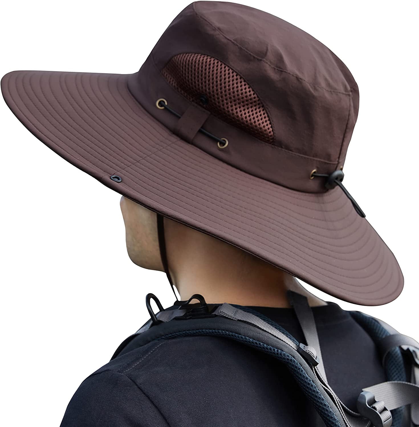 Muryobao Mens Sun Hat Summer Outdoor UPF50+ UV Protection Waterproof ...