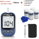 SUWU Blood Glucose Monitor Kit, Blood Glucose Meter Glucometer Kit ,50 ...