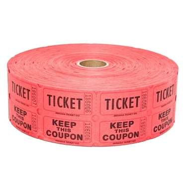 400 Raffle Tickets Flat Double Stub 50/50 Keep This Coupon Carnival ...