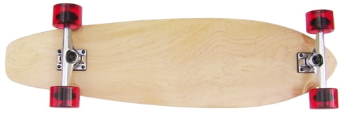 Natural LONGBOARD COMPLETE CRUISER KICK TAIL - 76mm wheels - Walmart.com